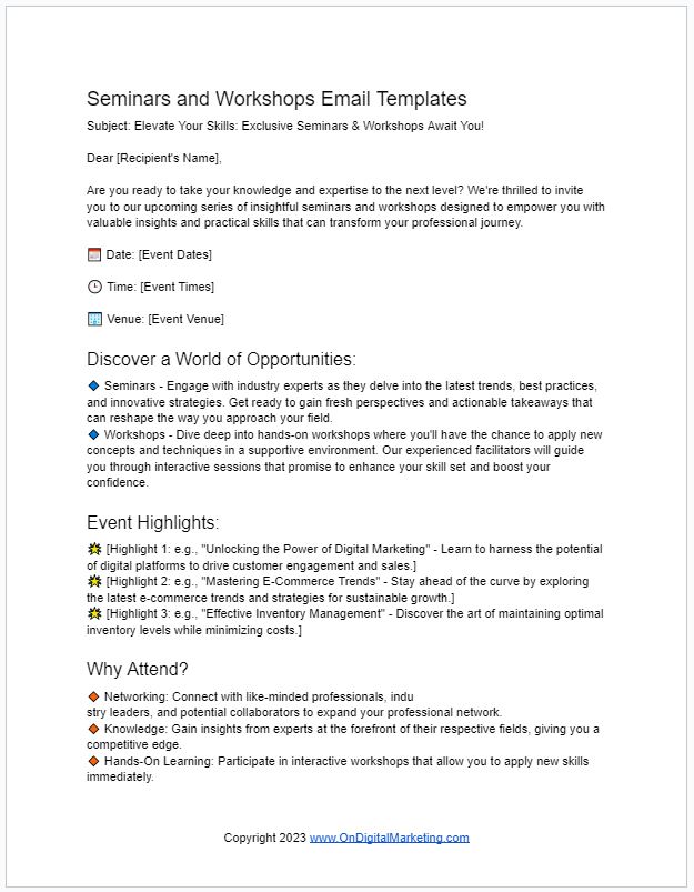 Designing Success: Effective Event Invitation Email Templates